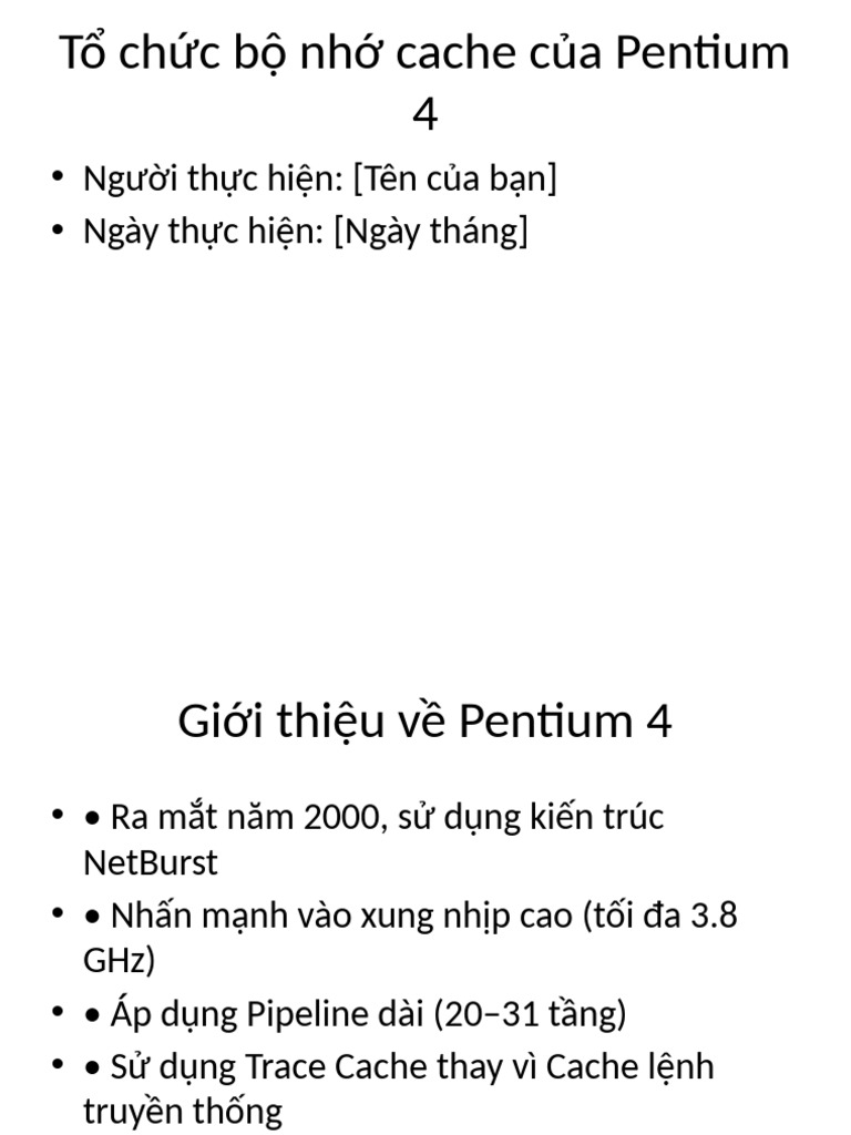 T CH C B NH Cache Pentium 4 | PDF