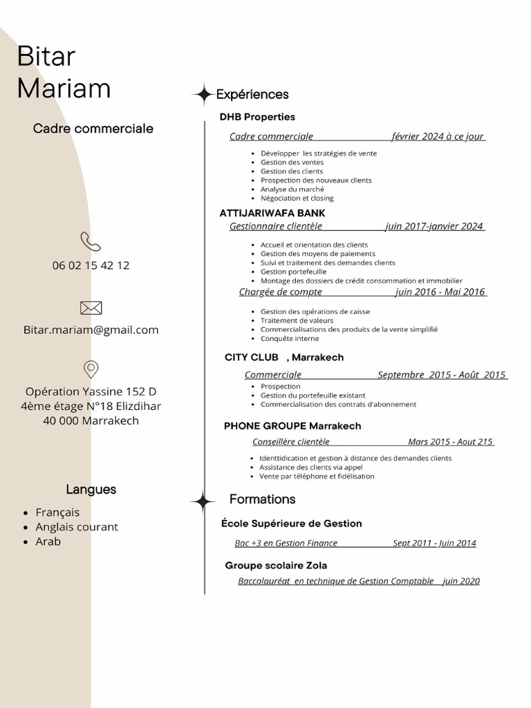 CV BITAR Mariam | PDF