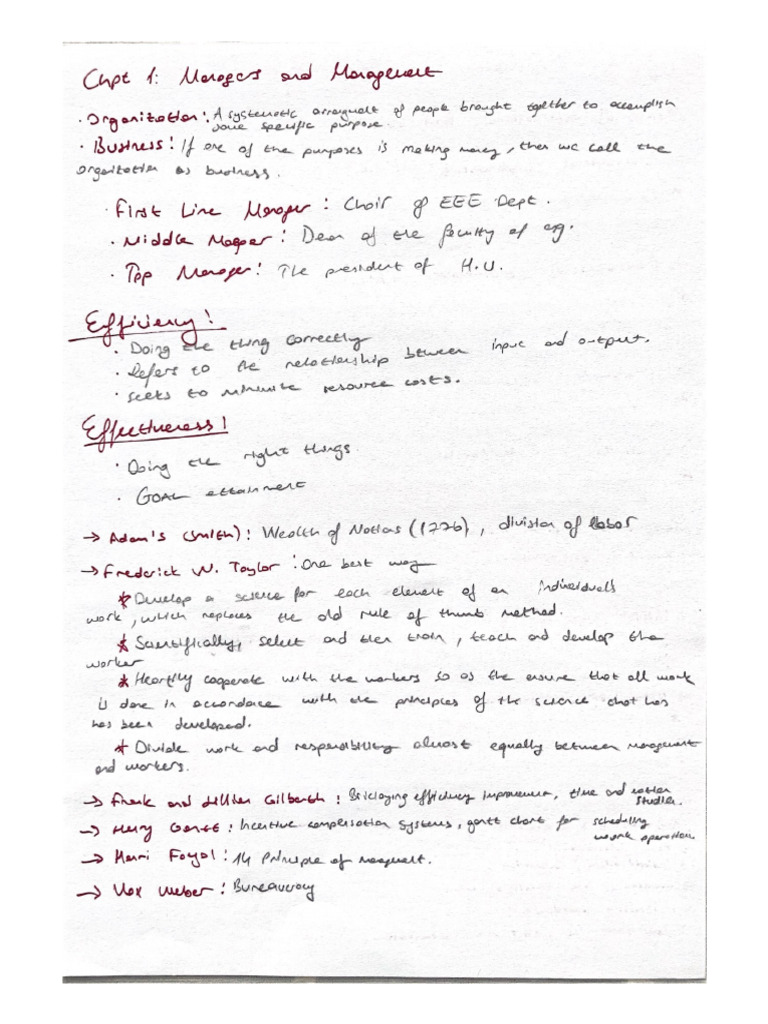 Management Notes (For Engineering) | PDF