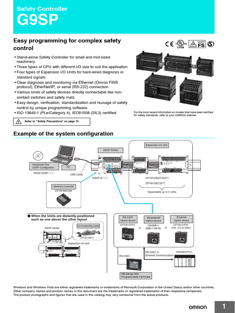 G9SP Safety Controller Overview | PDF | Relay | Computing