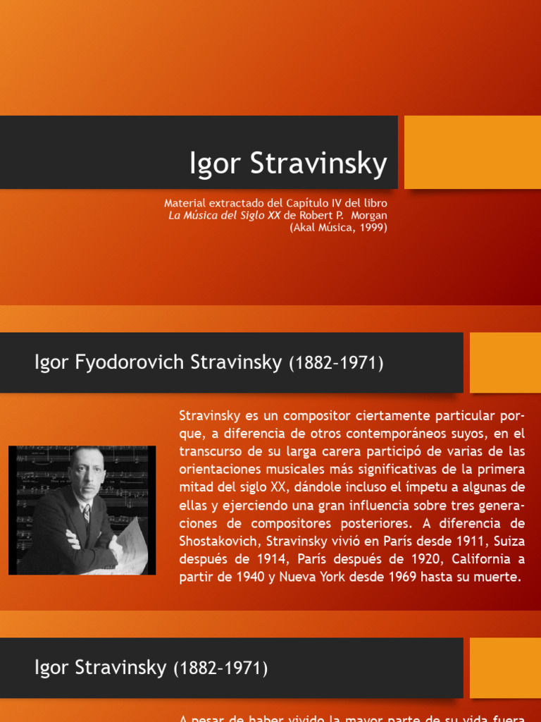 Igor Stravinsky: Innovación Musical del Siglo XX | PDF | Las artes ...