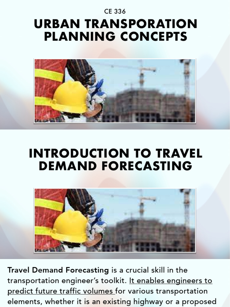 4 Intro To Travel Demand Forecasting | PDF | Public Transport | Transport