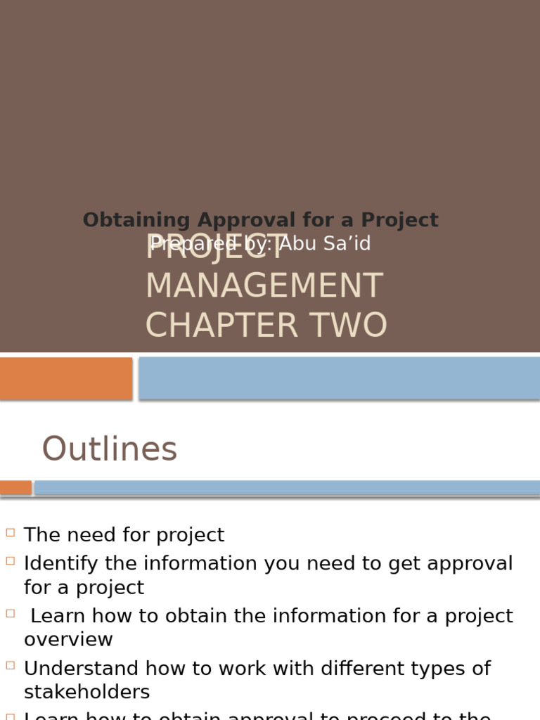 Chapter 2 Obtaining Project Approval | PDF