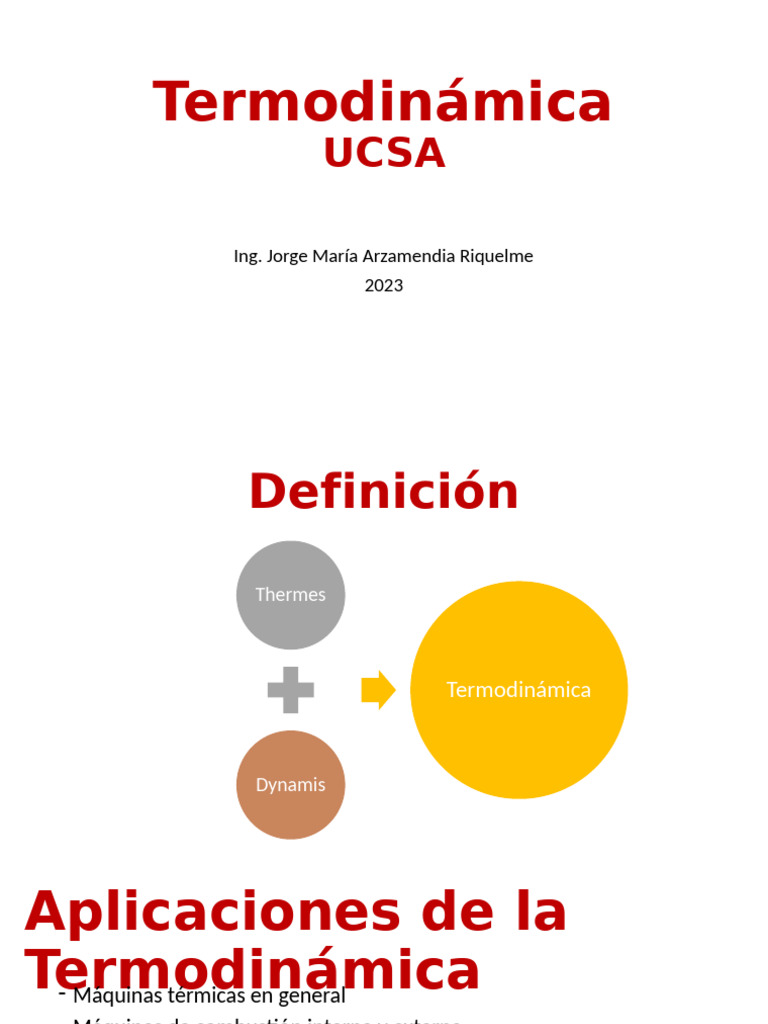 1 Clase 1 Termodinámica UCSA | PDF