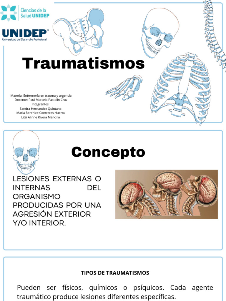 Presentación trauma | PDF | Lesión | Traumatologia
