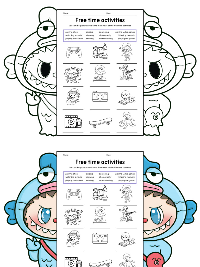 Popular Free Time Activities List | PDF