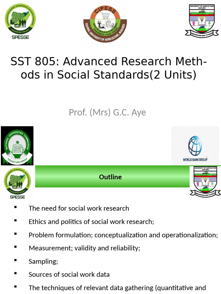 SST 805 Advanced Research Methods in Social Standards New - V4-1 | PDF ...