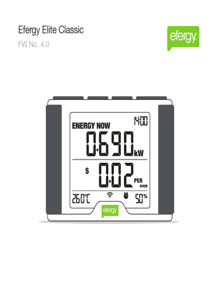 Efergy Classic User Manual 27052019 | PDF | Wire | Electric Power ...