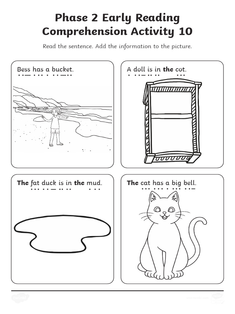 Phase 2 Early Reading Comprehension Activity 10-Sound Buttons-Student | PDF