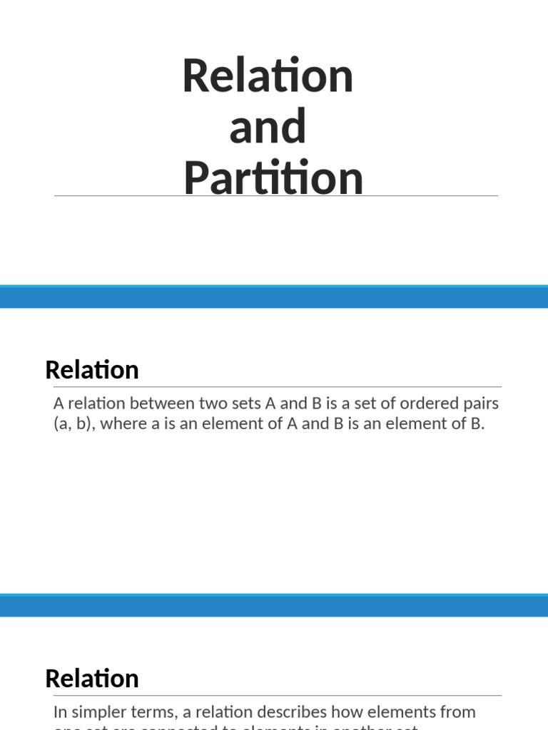 Relation and Partition | PDF