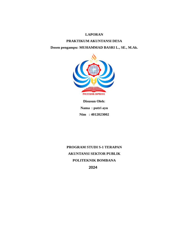 Laporan Desa Putri Ayu | PDF