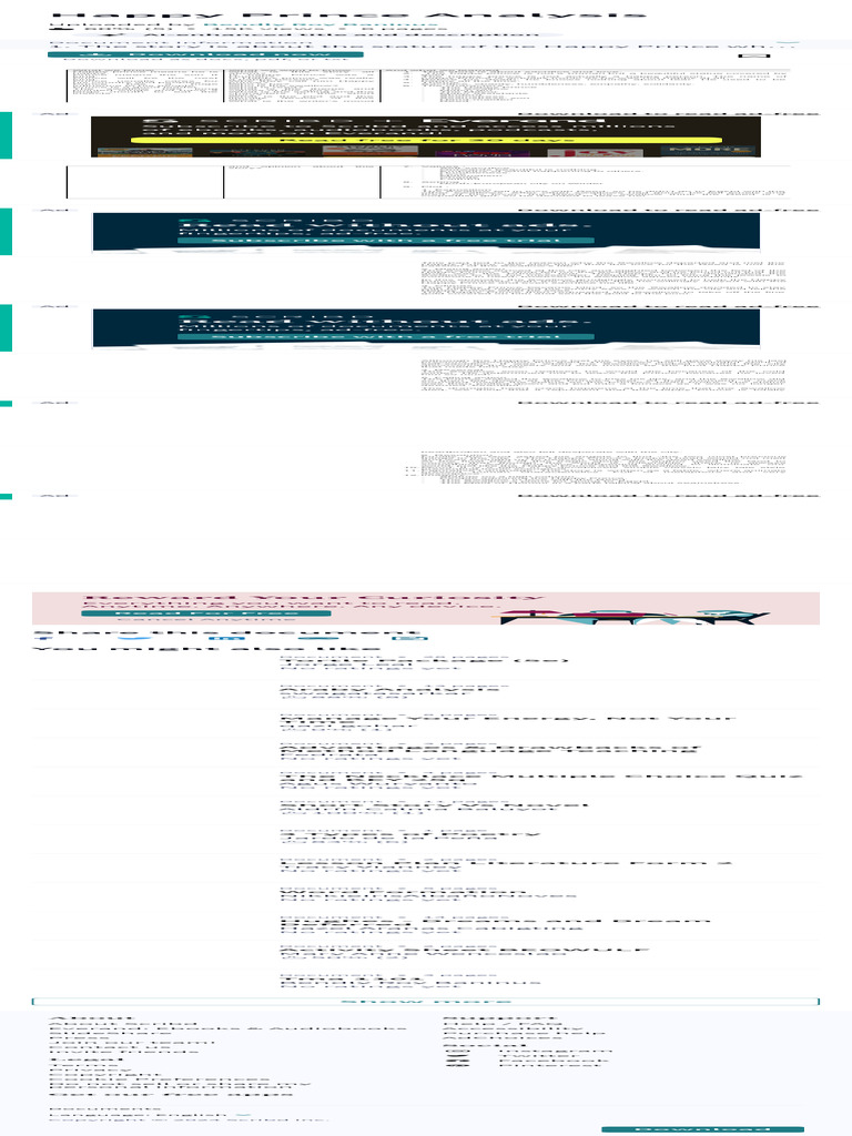 Happy Prince Analysis PDF The Happy Prince and Other Tales | PDF | The Happy Prince And Other ...