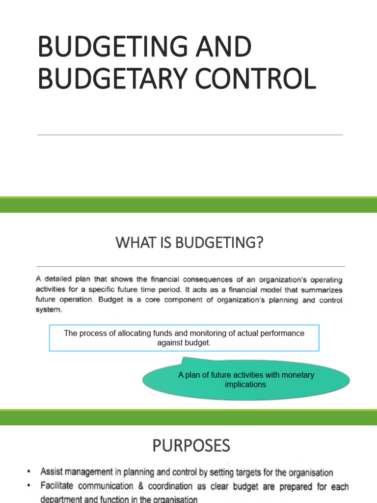 Budgeting Management Accounting | PDF | Budget | Business Economics