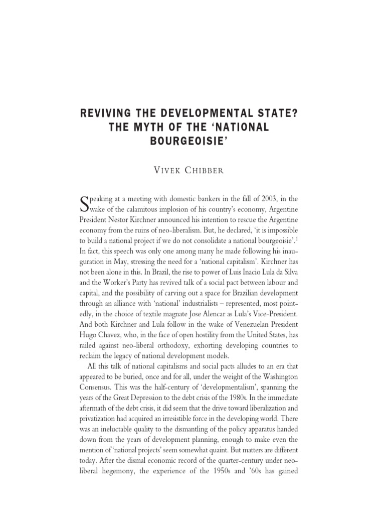 Chibber (2005) - Reviving The Developmental State | PDF | Subsidy ...
