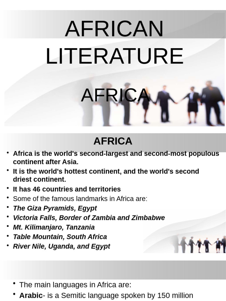 Overview of African Literature and Culture | PDF