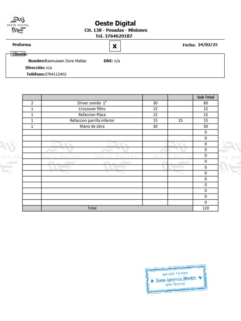 Proforma | PDF
