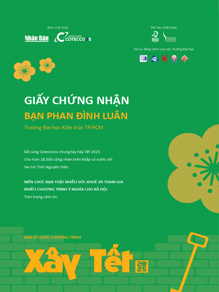 CTD Certificate Phan Dinh Luan | PDF