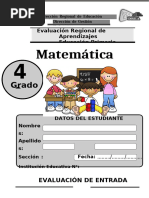 4. EVAL. SALIDA 4° MATEMATICA PRIMARIA 2025 | PDF
