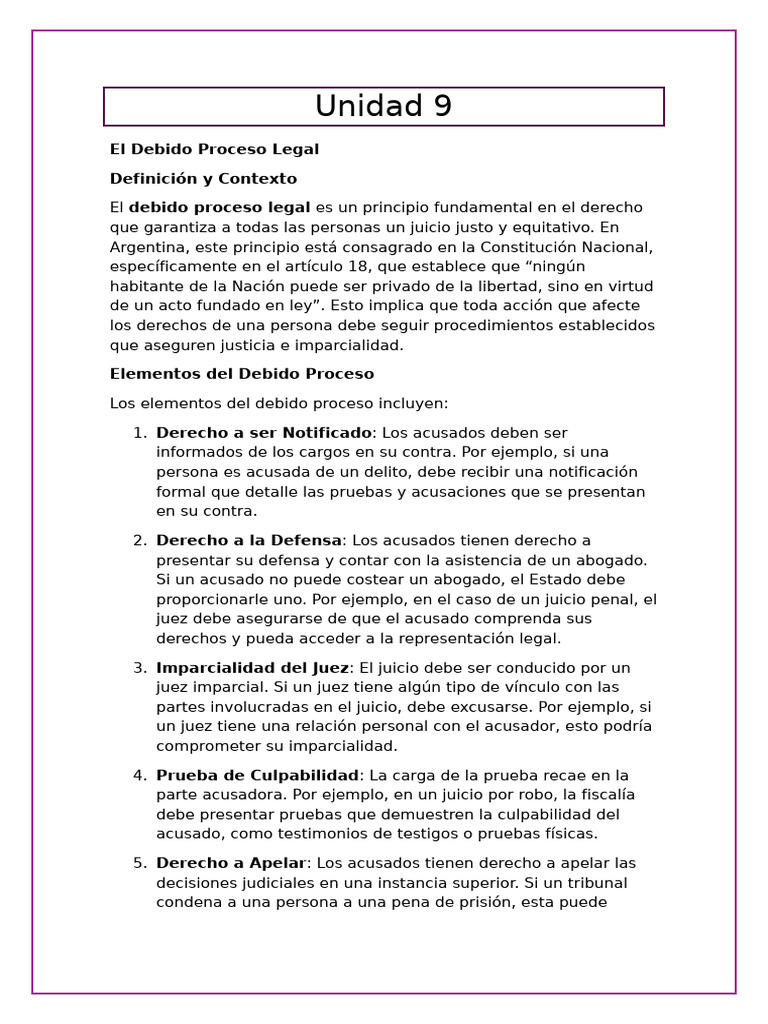 Principios del Debido Proceso en Argentina | PDF | Debido al proceso ...