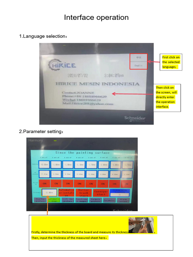 Interface Operation Guide for Polishing | PDF