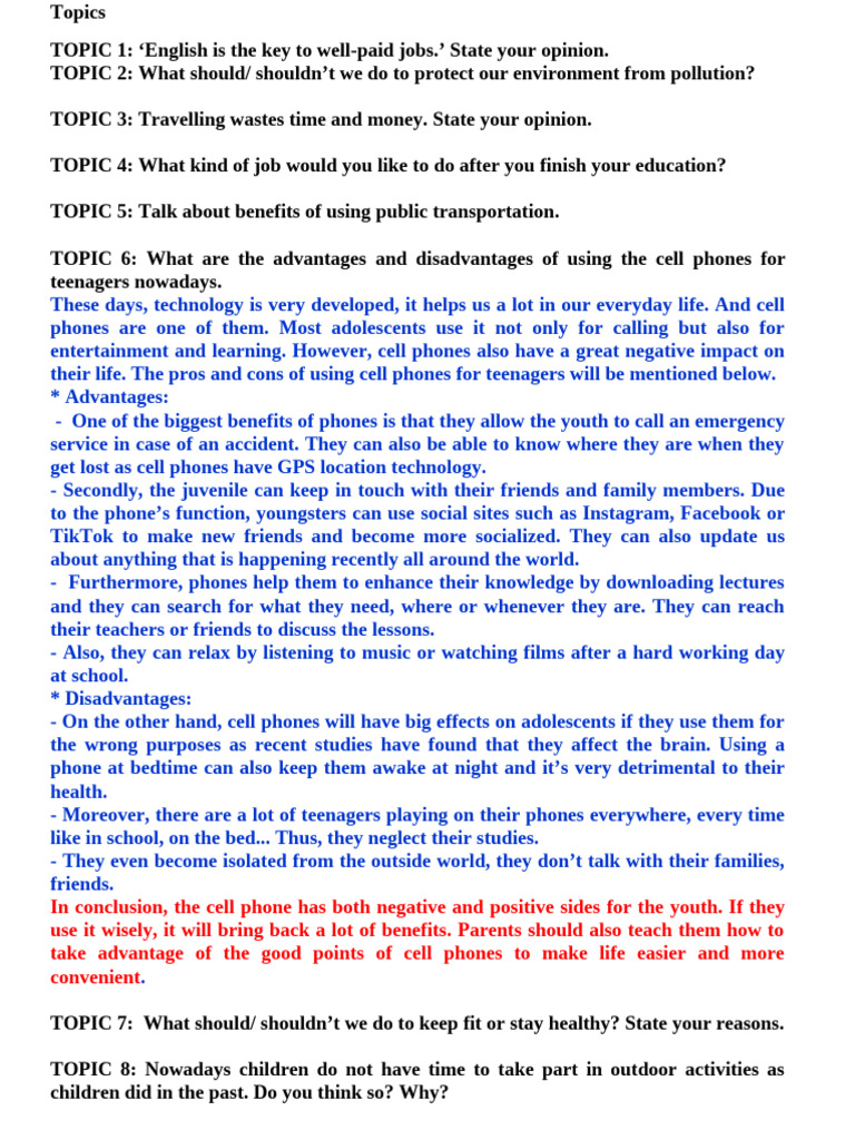 Topics.g I Hs | PDF | Homework | Adolescence