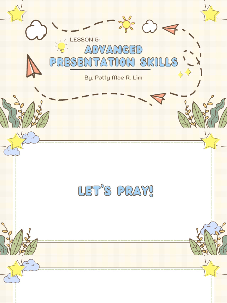 Lesson 5 Advanced Presentation Skills | PDF | Microsoft Excel | Hyperlink