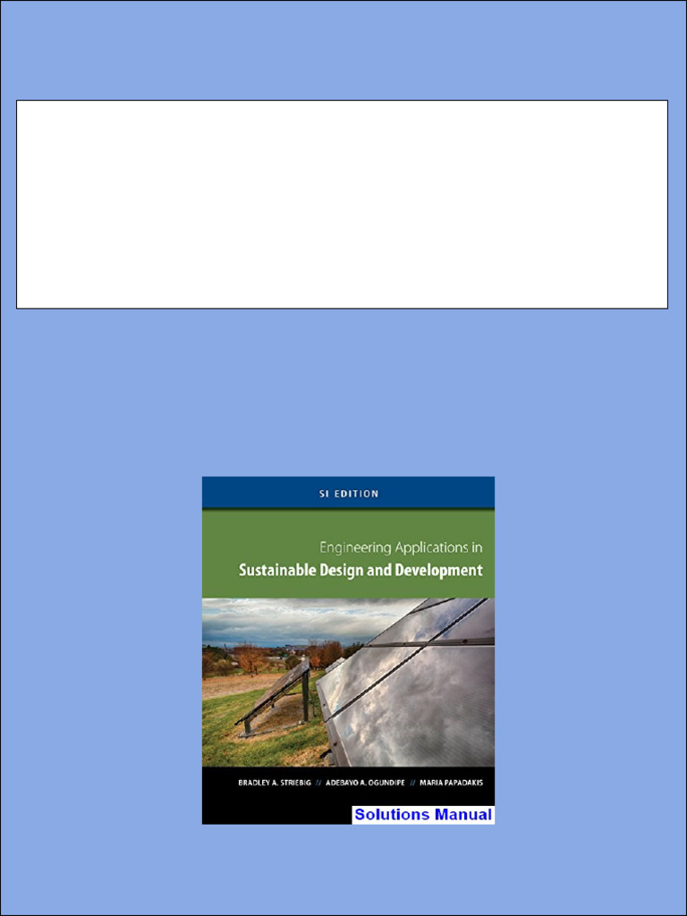 Engineering Applications in Sustainable Design and Development SI ...
