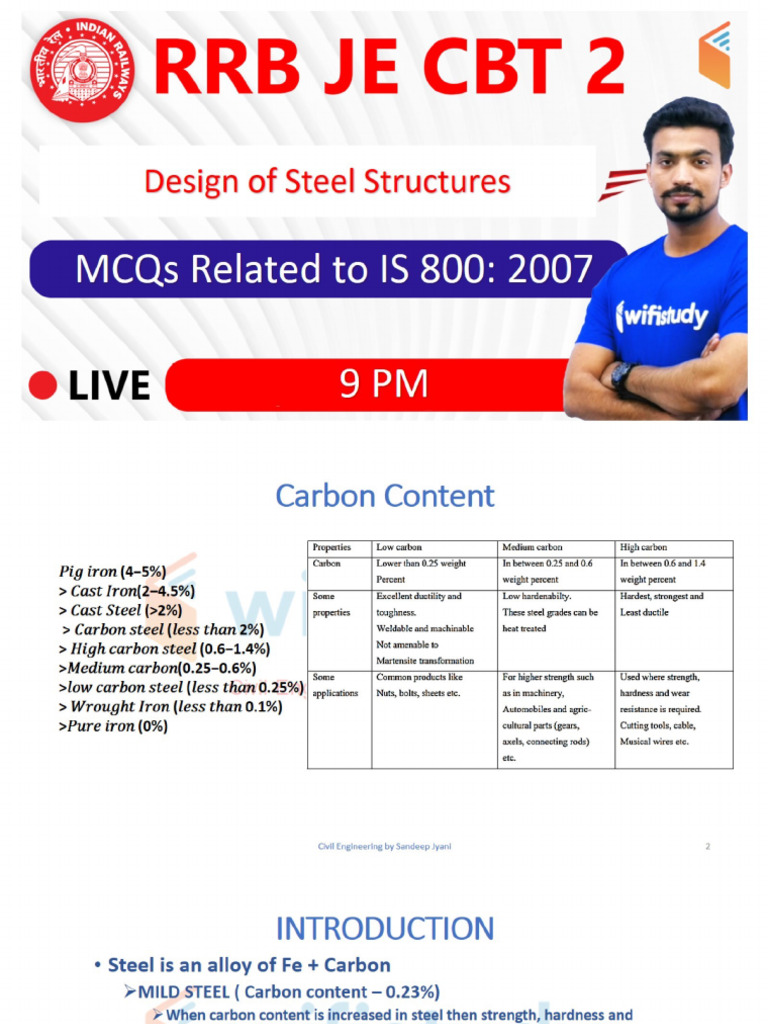 Steel Structures MCQs of Is 800 | PDF