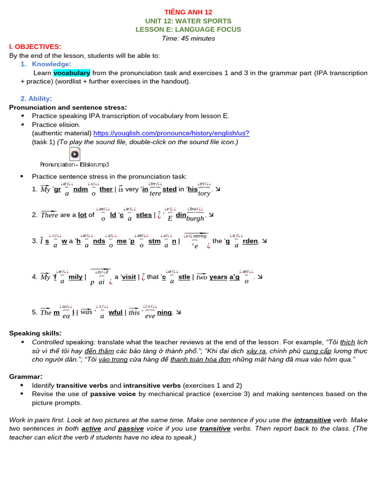 Unit 12: Water Sports Language Focus | PDF | Linguistic Typology | Language Families