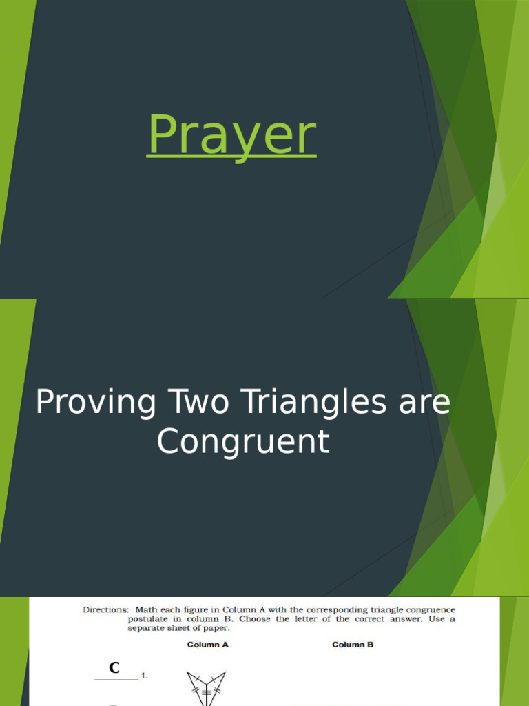Proving Triangle Congruence | PDF