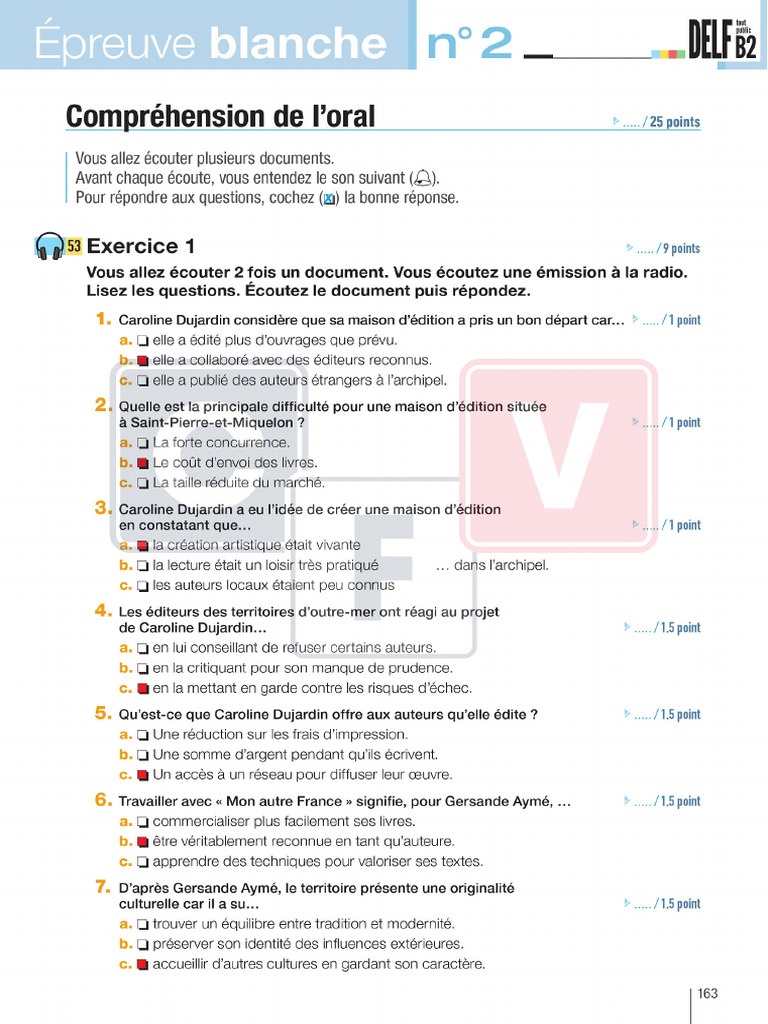 Đề thi DELF B2 - Đề 4 - Corrigé | PDF