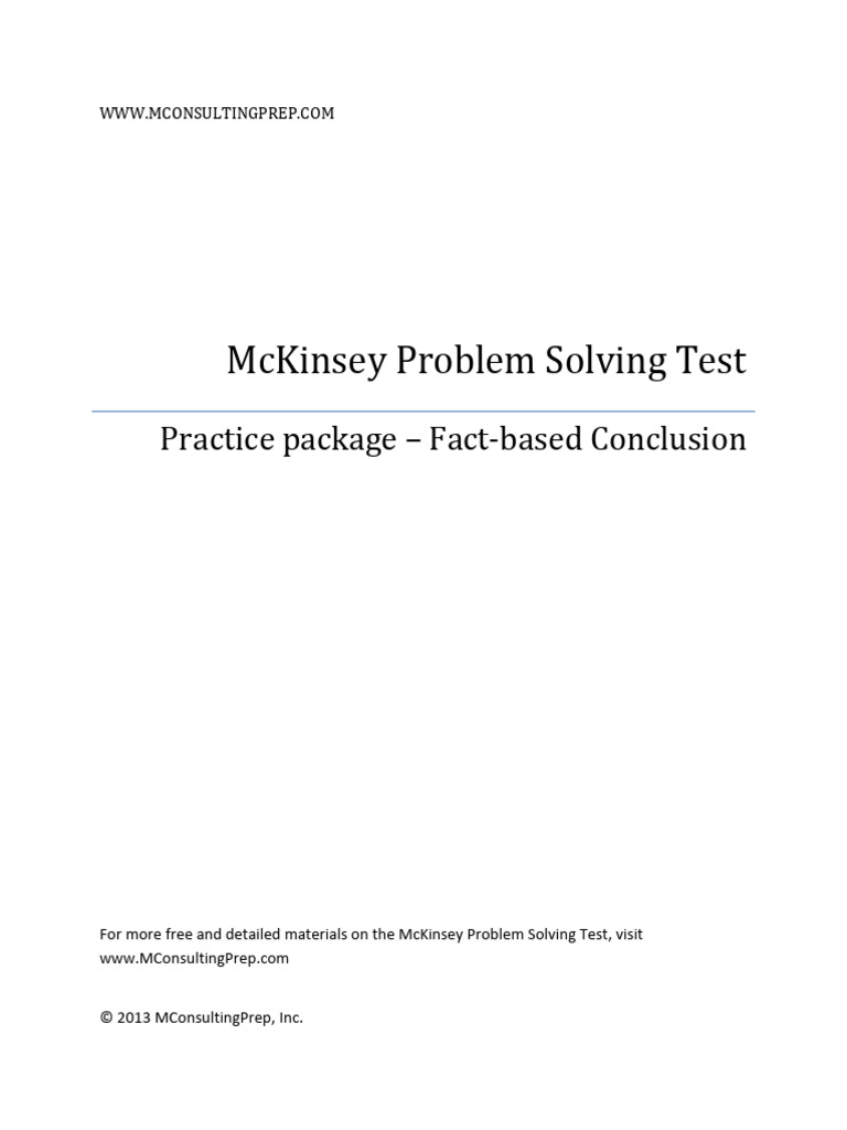 McKinsey PST Practice Package Guide | PDF | Mergers And Acquisitions ...