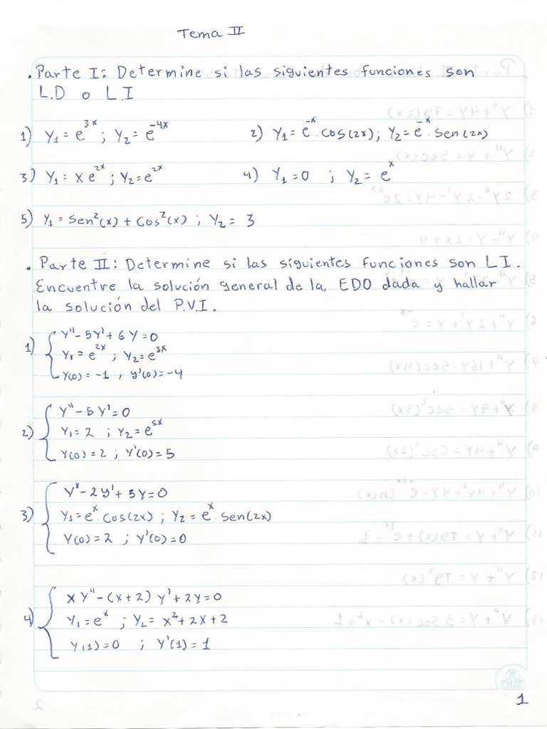 Matematicas IV Tema 2 e D o Superior | PDF