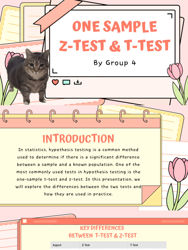 One Sample Z-Test & T-Test | PDF | Student's T Test | Statistical ...