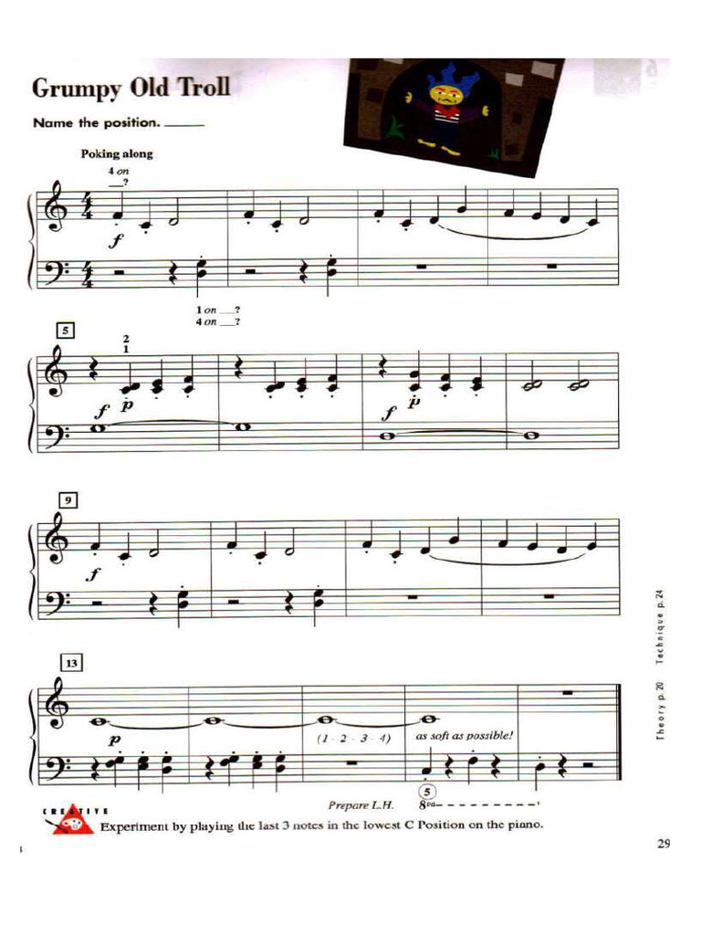 Piano Adventures - LESSON BOOK 1 - Grumpy Old Troll | PDF