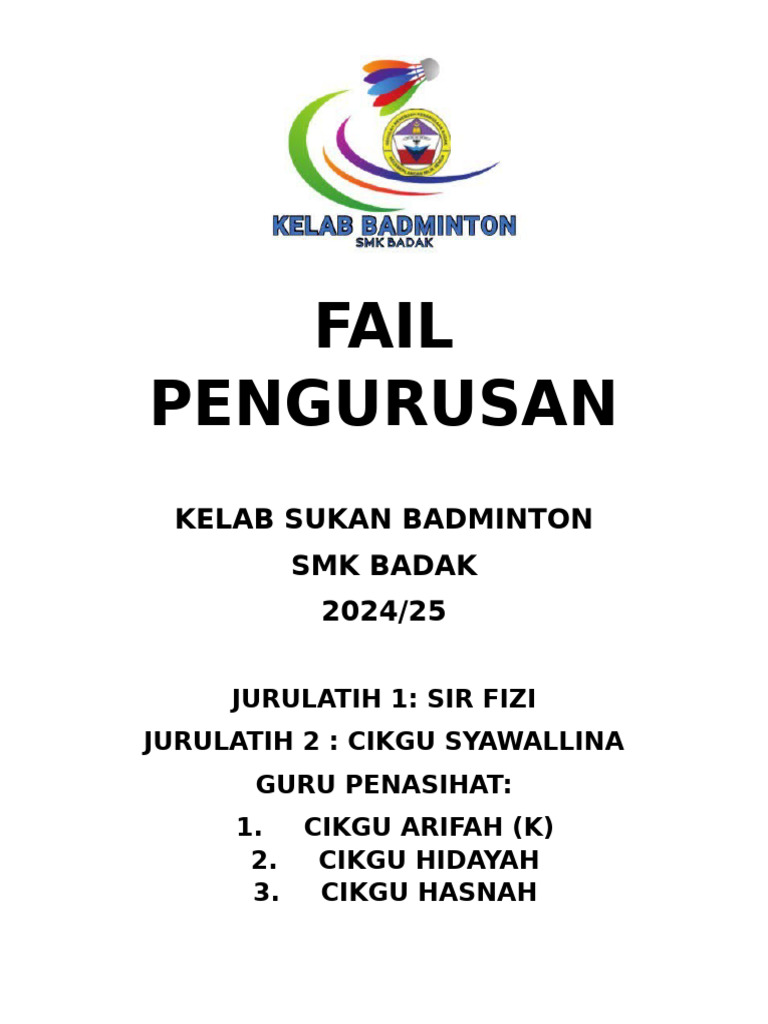 Fail Pengurusan | PDF