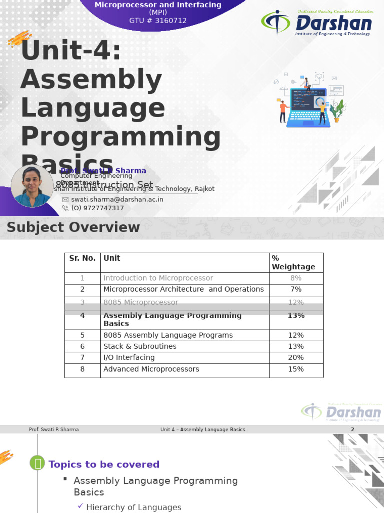 MPI GTU Study Material Presentations Unit-4 17032021071018AM | PDF | Assembly Language ...