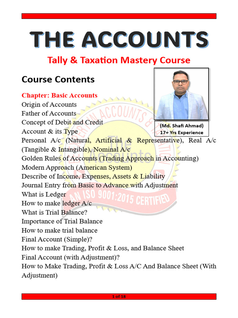 Tallyand Taxation Mastery Course | PDF | Value Added Tax | Taxes