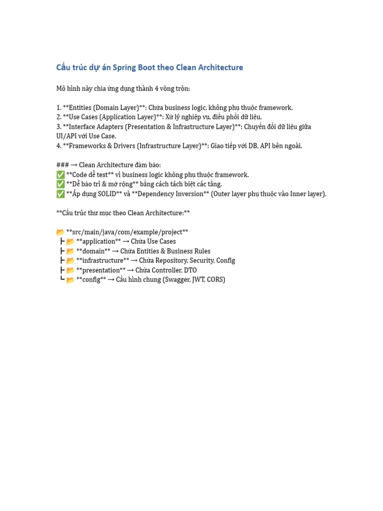 Cau Tra Loi Clean Architecture | PDF