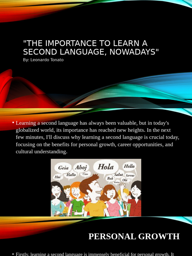 The Importance To Learn A Second Language | PDF | Multilingualism | Second Language