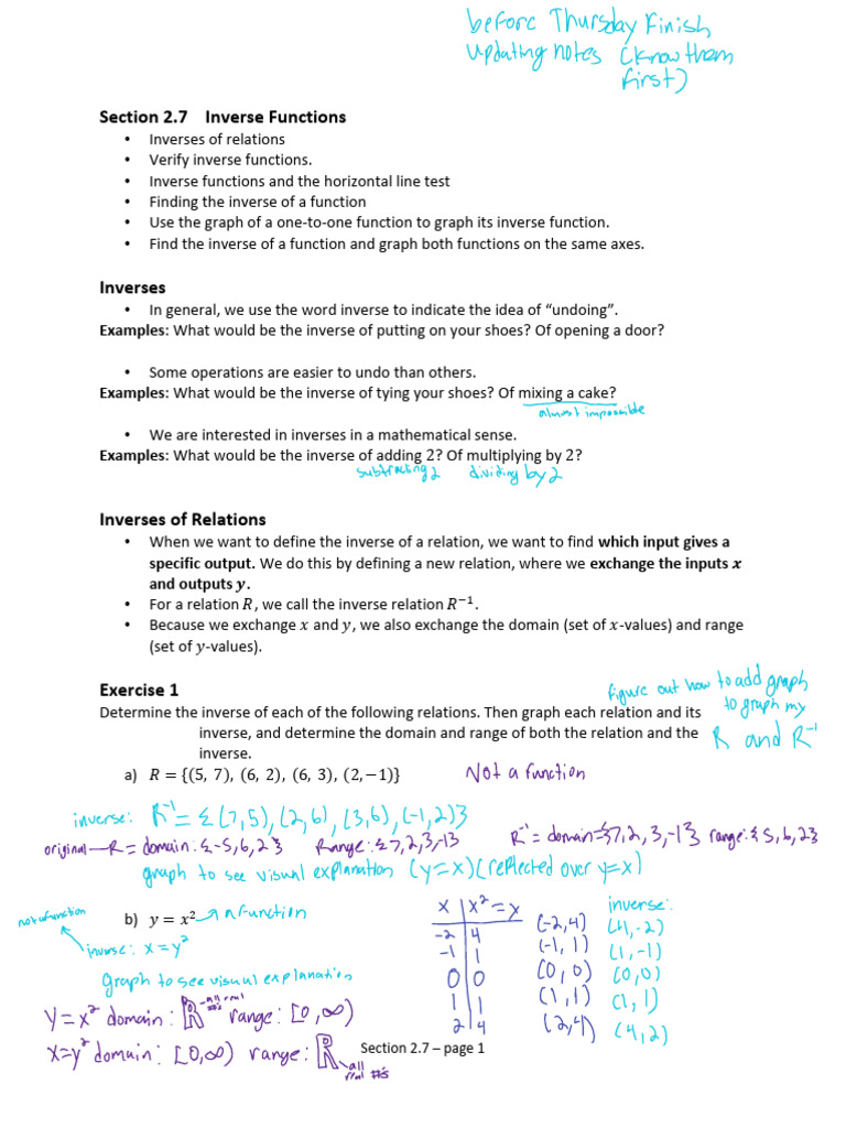 College Algebra Notes in Class | PDF | Quadratic Equation | Function ...