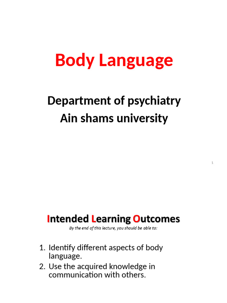 Understanding Body Language Basics | PDF | Body Language | Nonverbal ...