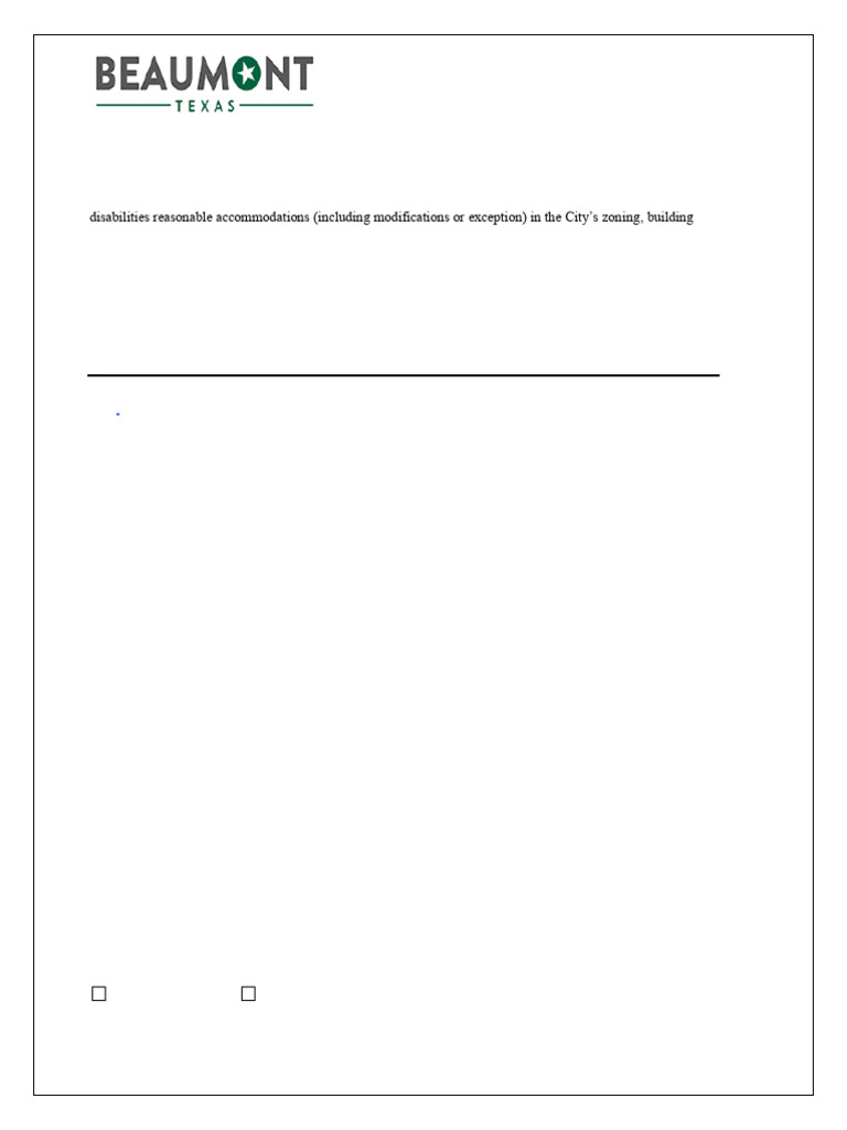 Beaumont Reasonable Accommodations Request | PDF | Disability | Government