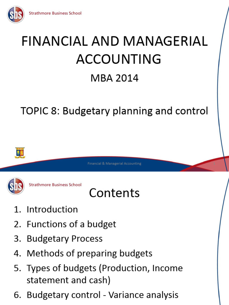 Budgetary Planning and Control | PDF | Budget | Management Accounting