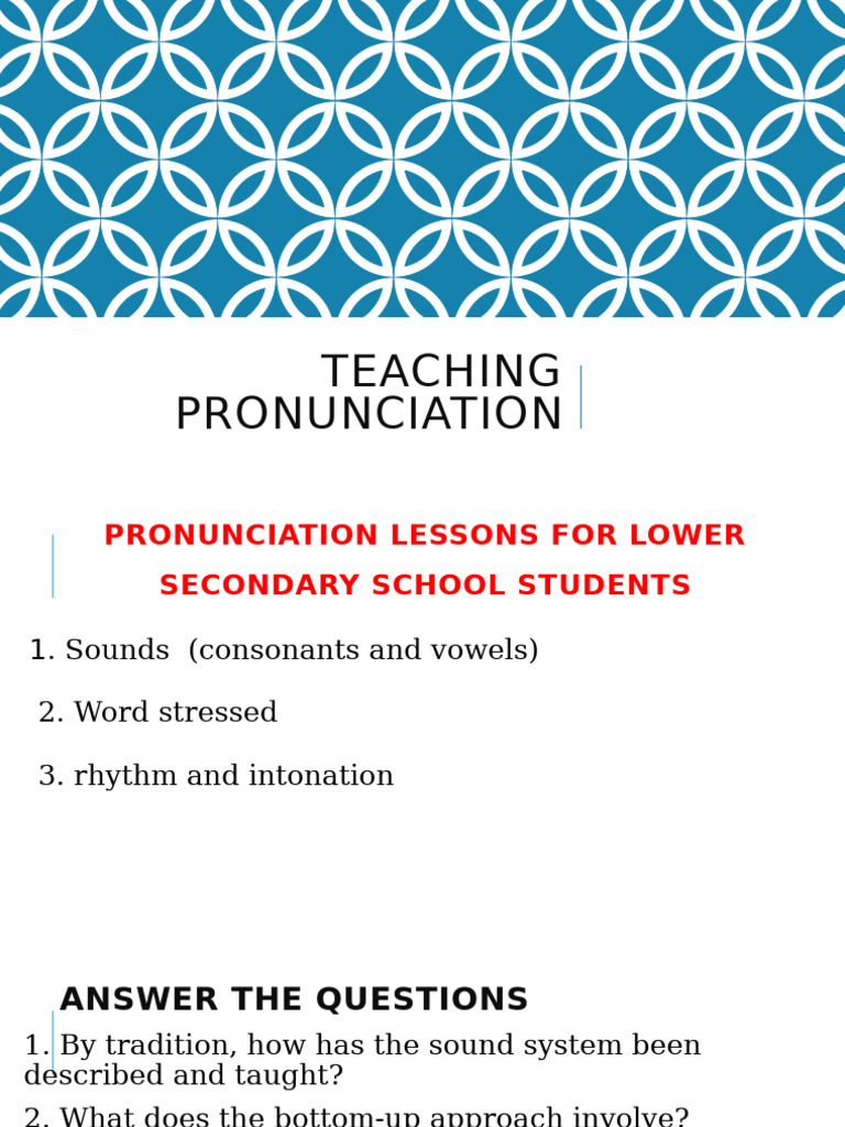 Teaching Pronunciation | PDF | Human Voice | Linguistics