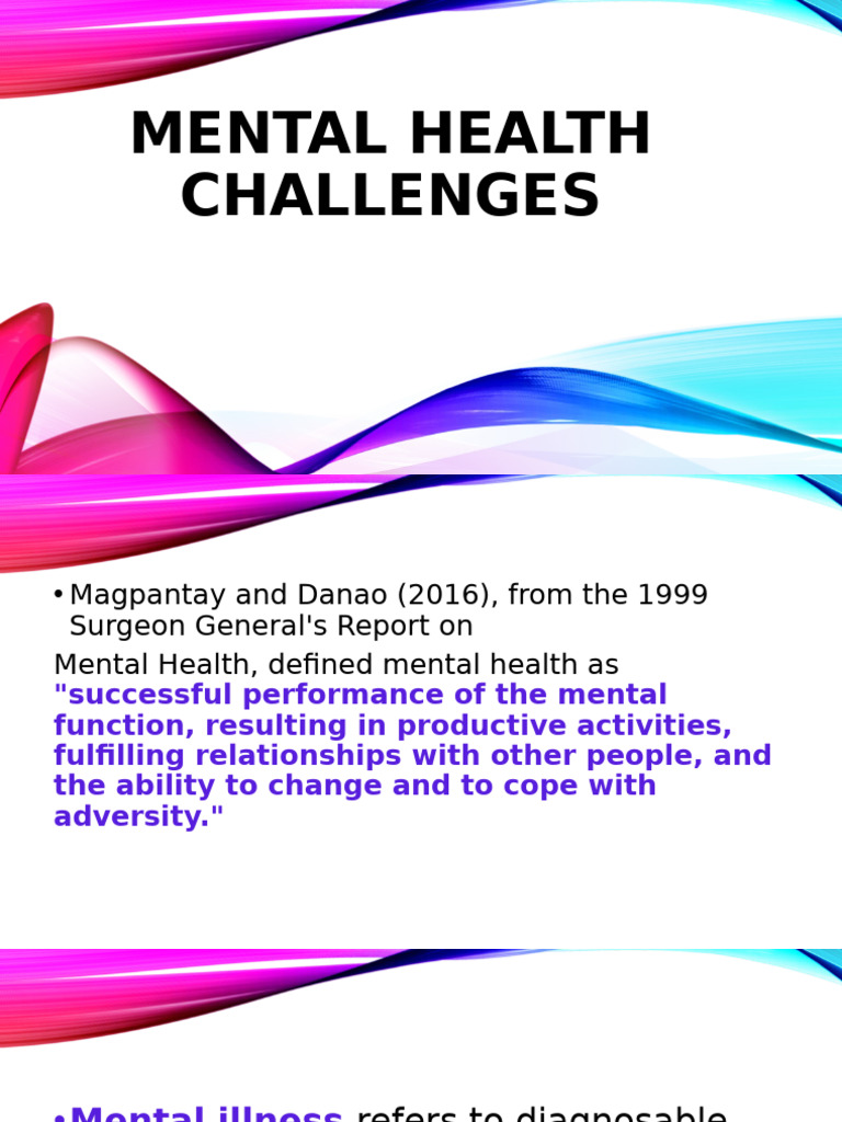 Understanding Mental Health Disorders | PDF | Stress (Biology) | Mental ...