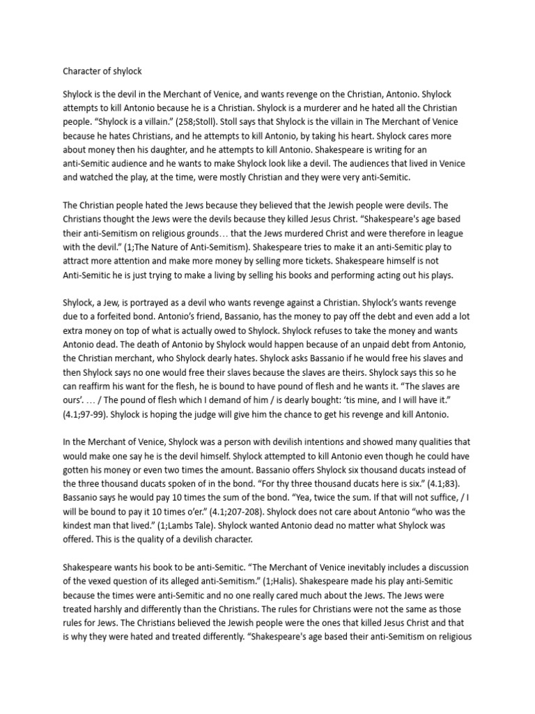 Shylock: The Devil of Venice | PDF | Shylock | The Merchant Of Venice