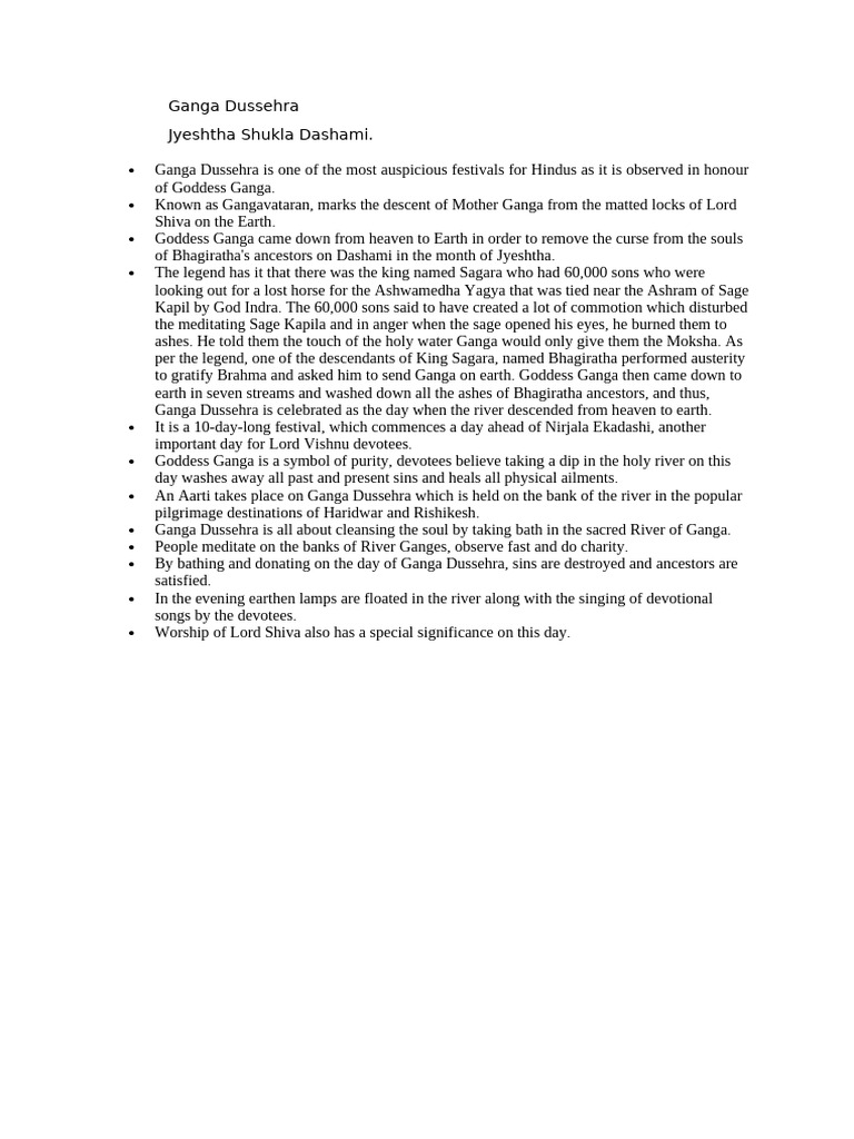 Ganga Dussehra | PDF