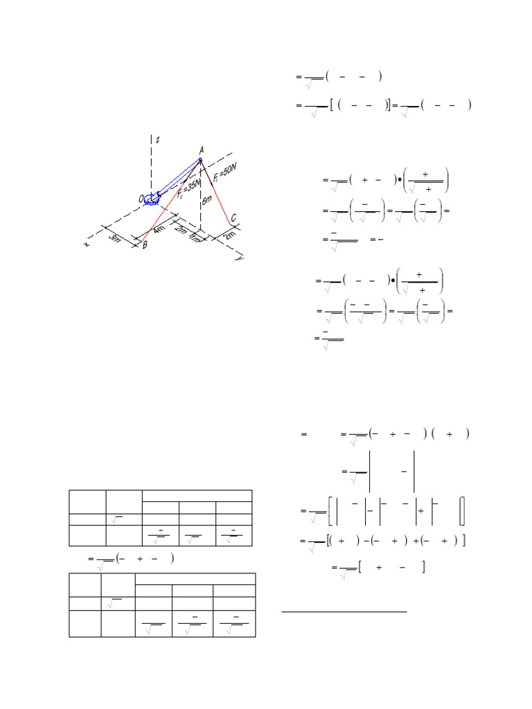 Ejemplo de momentos en 3D | PDF | Vector Euclidiano | Geometría