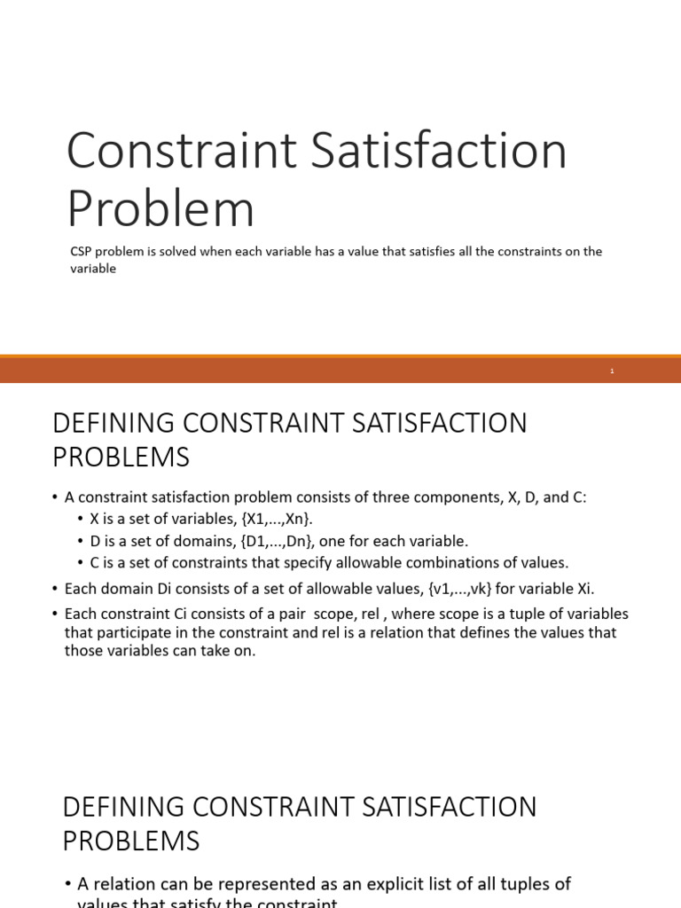 Constraint Satisfaction Problem-Module3 (26!10!2023) | PDF